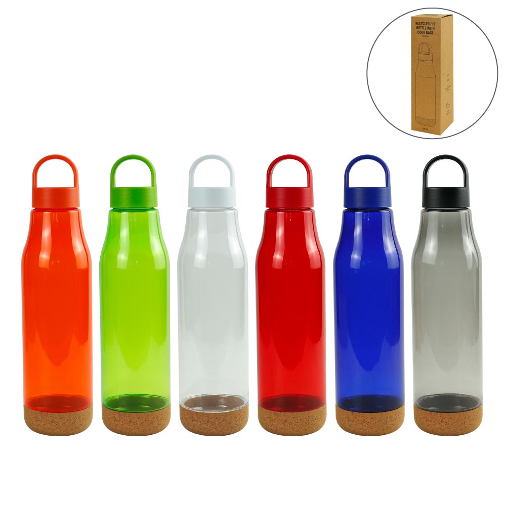 rPET Bottles with Cork Base, Twist-off Lid, Handle, 720ml - Promotional ...