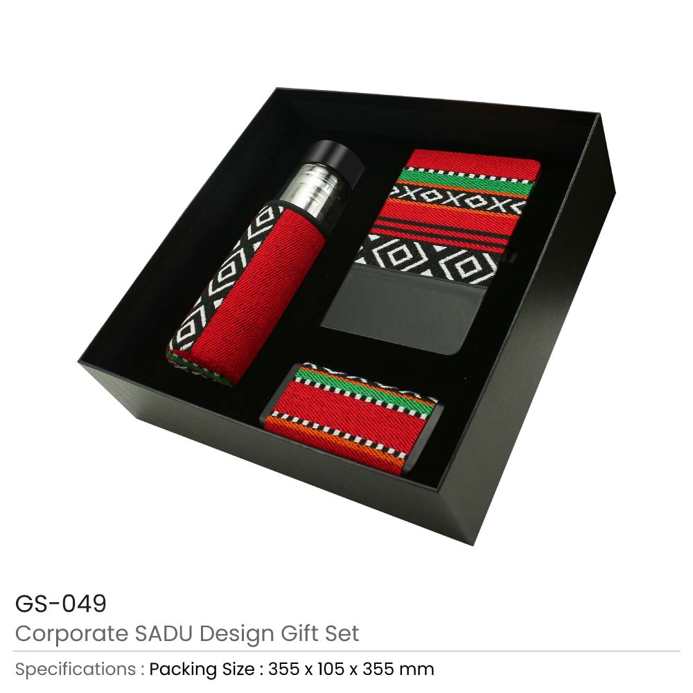 SADU Design Corporate Gift Sets with Bottle Notebook Powerbank ...