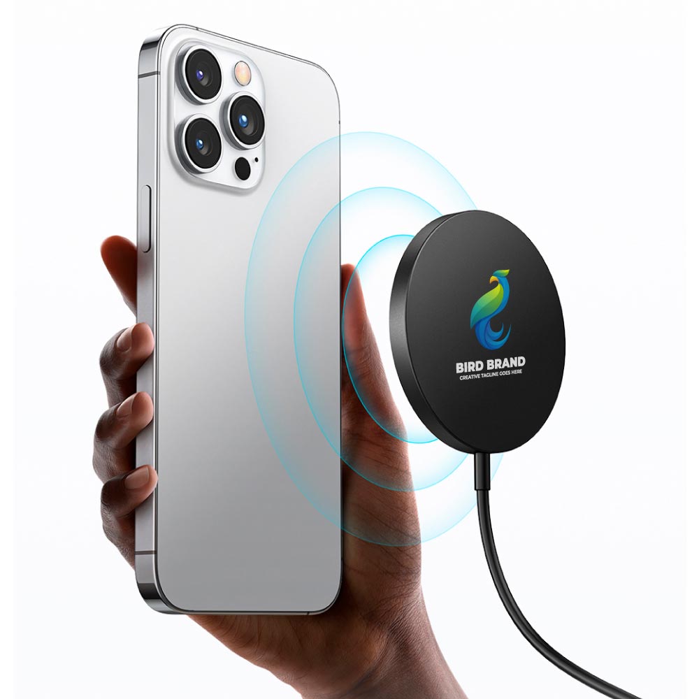 Round Magnetic 15W Fast Wireless Charger Type C - Corporate Gifts Dubai ...
