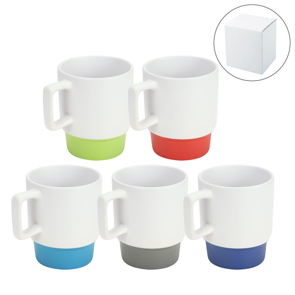 Ceramic Mugs with Bottom Clay in 12 Oz, Matte Finish - Promotional Gift ...