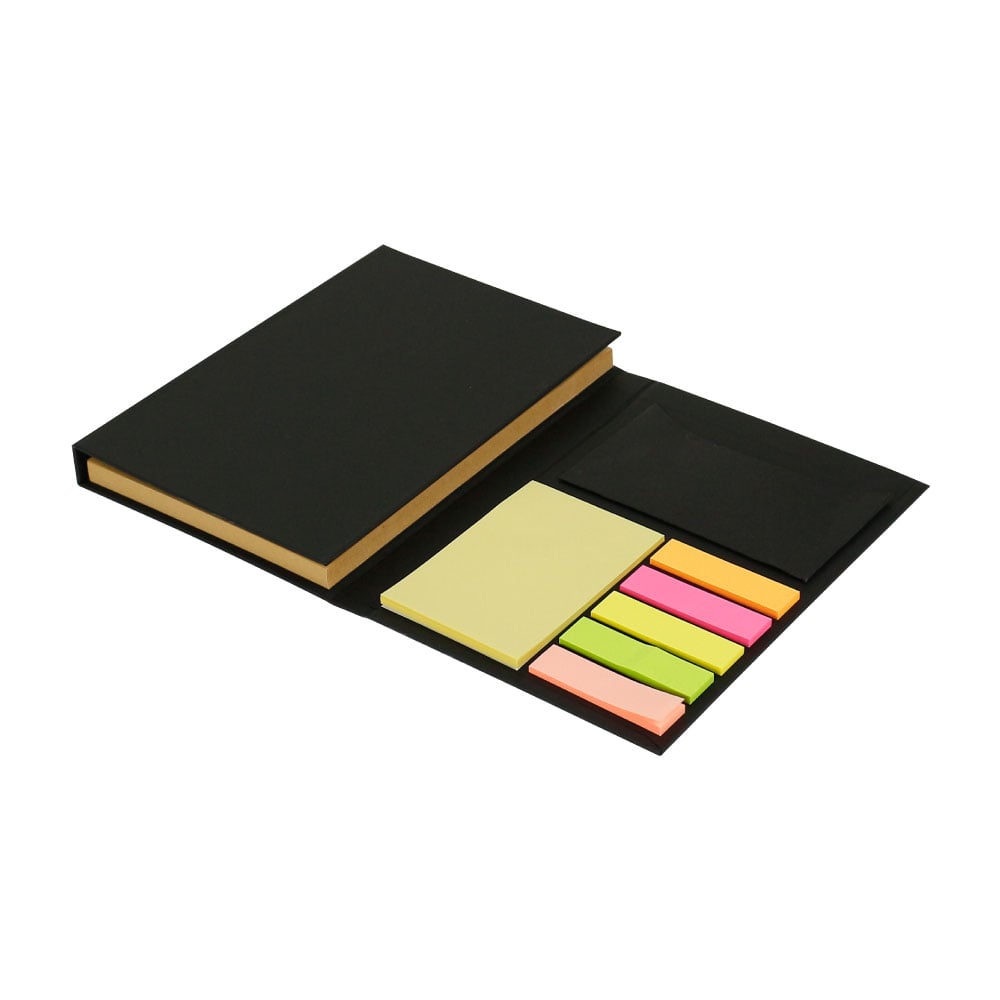 Tri-Fold Notepad with Sticky Notes, Pen, Card Slot and Ruler ...