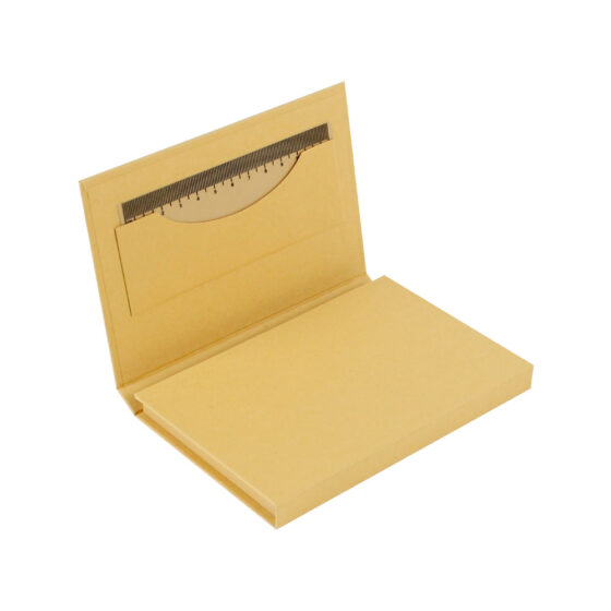 Tri-Fold Notepad with Sticky Notes, Pen, Card Slot and Ruler ...