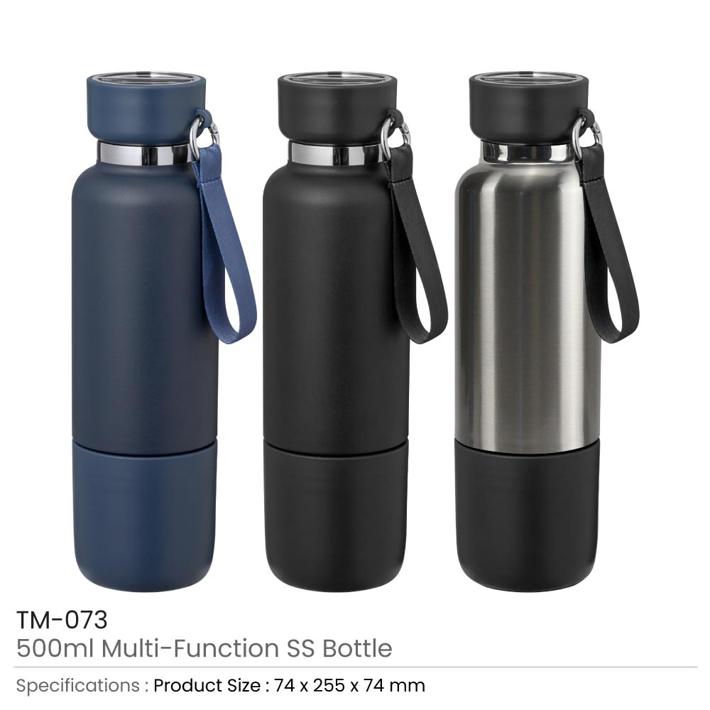 Multi-function SS Bottles, Double Wall, Base Cup, Lanyard, 500ml ...