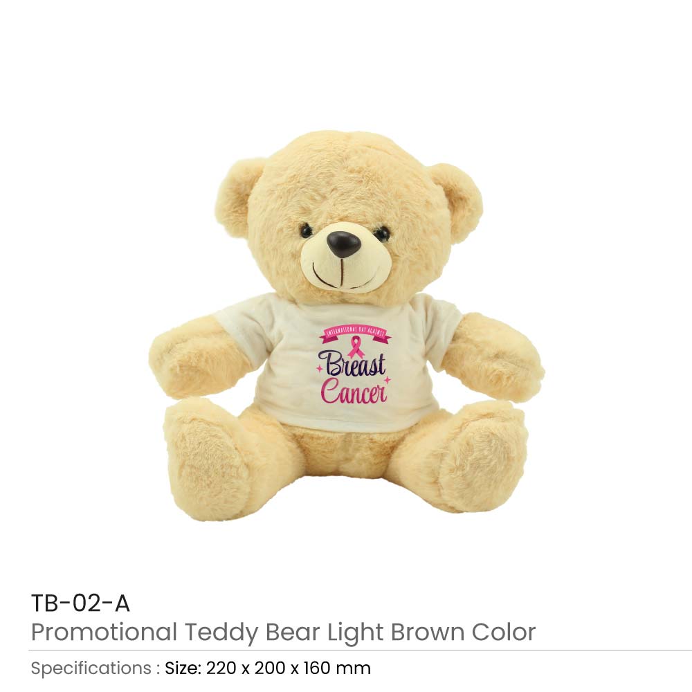 Teddy Bear Toys with Breast Cancer Awareness Logo - Promotional Gift ...