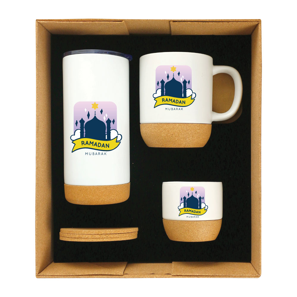 Cork Drinkware Ramadan Gift Sets in a Cardboard Gift Box - Promotional ...