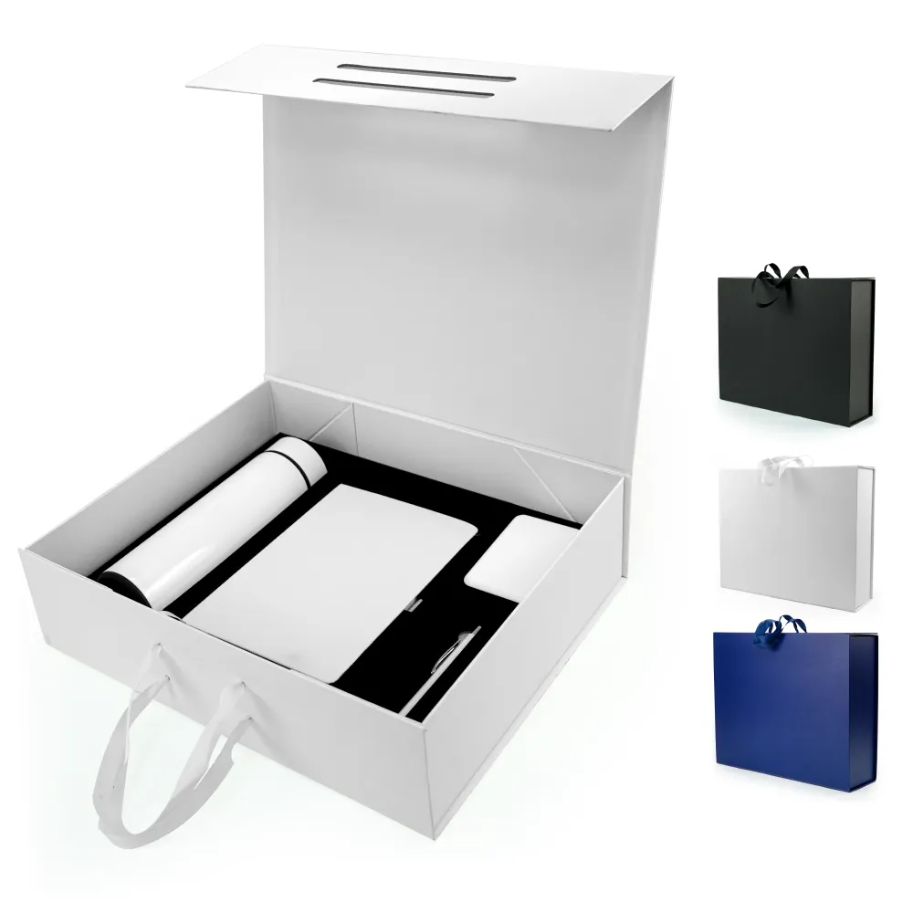 Corporate Office Gift Set in Color Themed Box with Ribbon Handle ...
