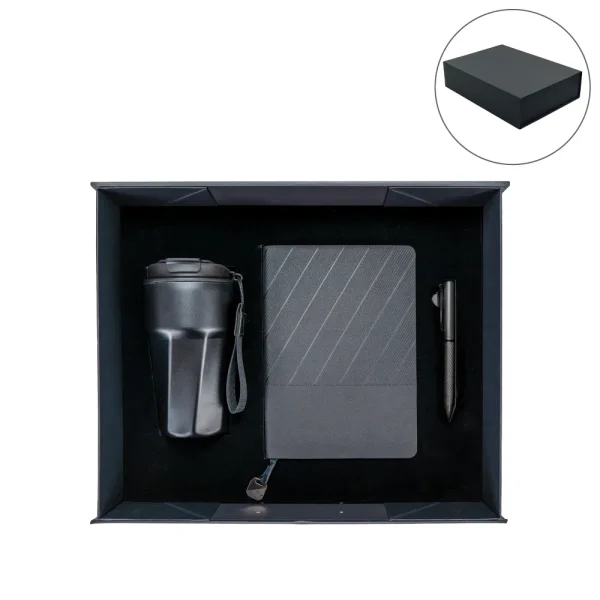Premium Corporate Gift Sets in Black Magnetic Closure Gift Box ...