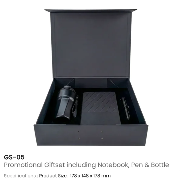 Premium Corporate Gift Sets in Black Magnetic Closure Gift Box ...