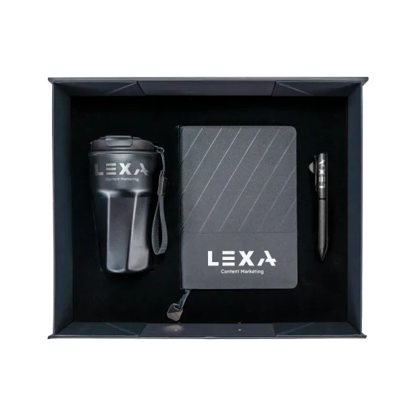 Premium Corporate Gift Sets in Black Magnetic Closure Gift Box ...